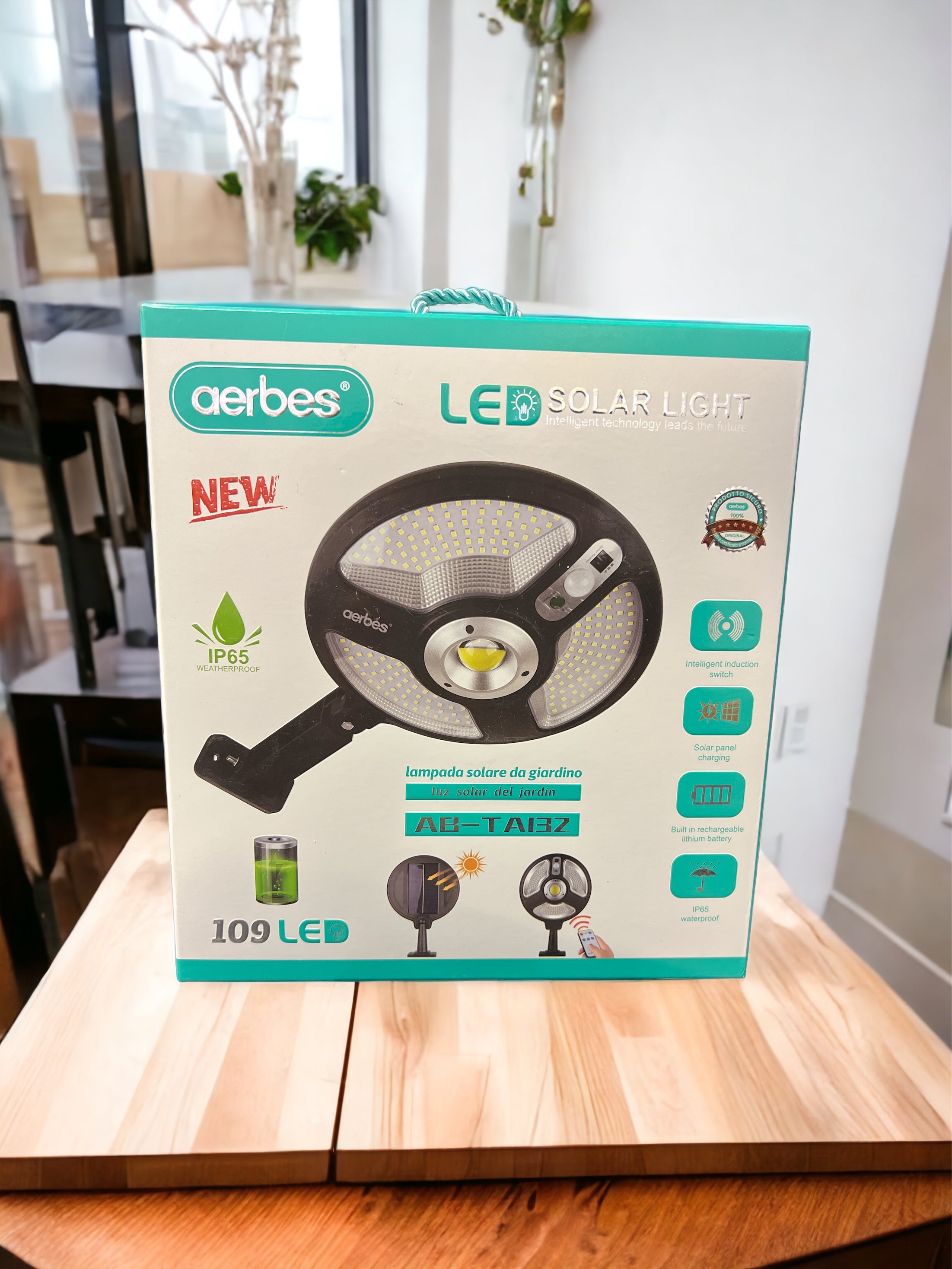 Solar Led lamp AERBES AB-TA132 + Sensor – Megamall Online Store