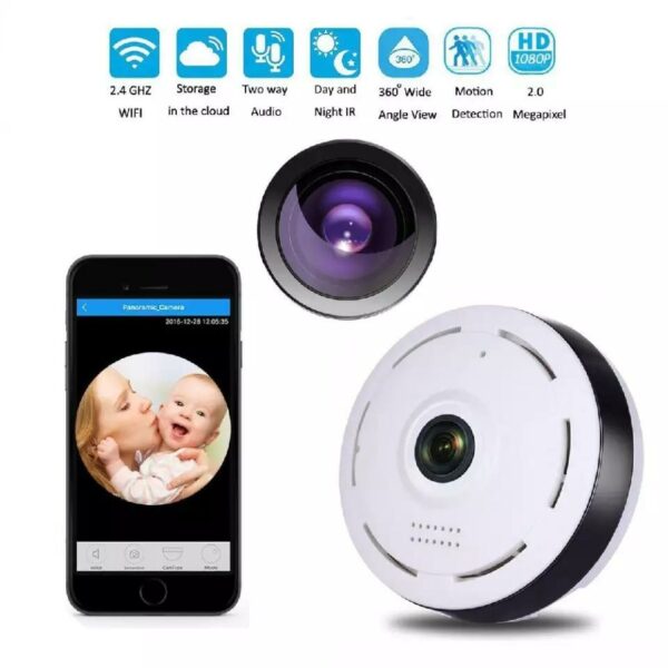 WiFi Smart Net Wireless Panoramic Camera HD 360 Degree Night Vision Fi ...