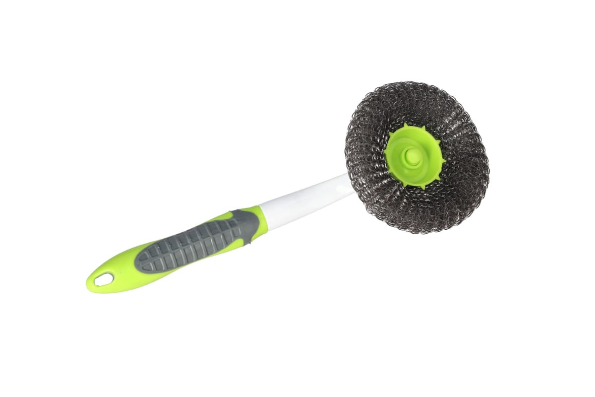 Stainless Steel Scourer With Plastic Handle – Megamall Online Store