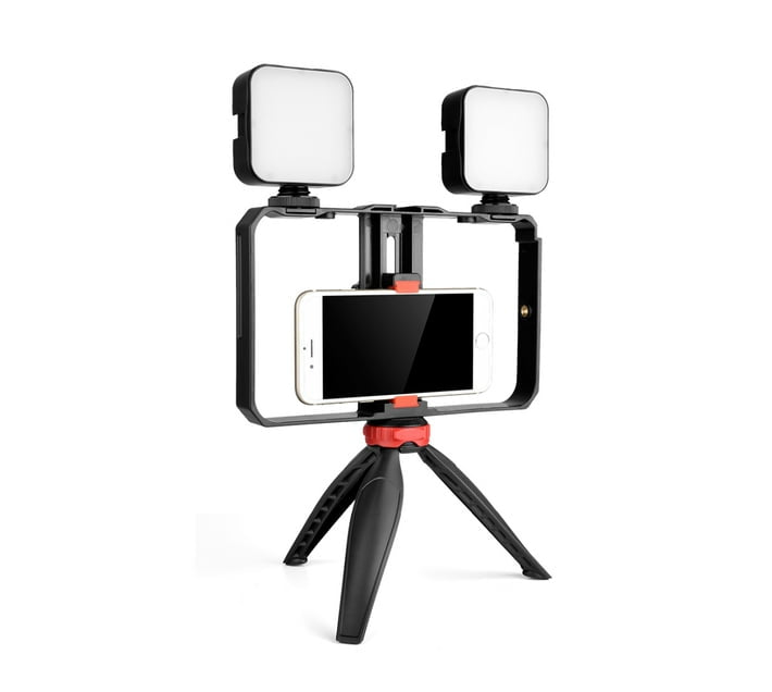 Phone Vlogging Kit with Tripod Grip (Double Light) – Megamall Online Store
