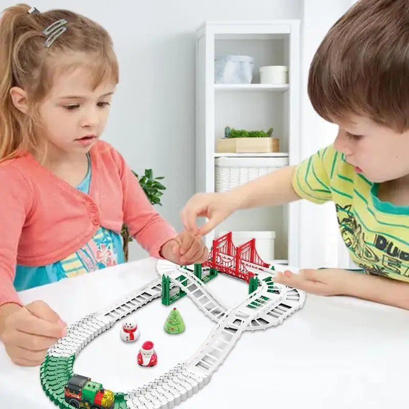 Christmas Train Educational Track DIY Battery Powered – Megamall Online ...