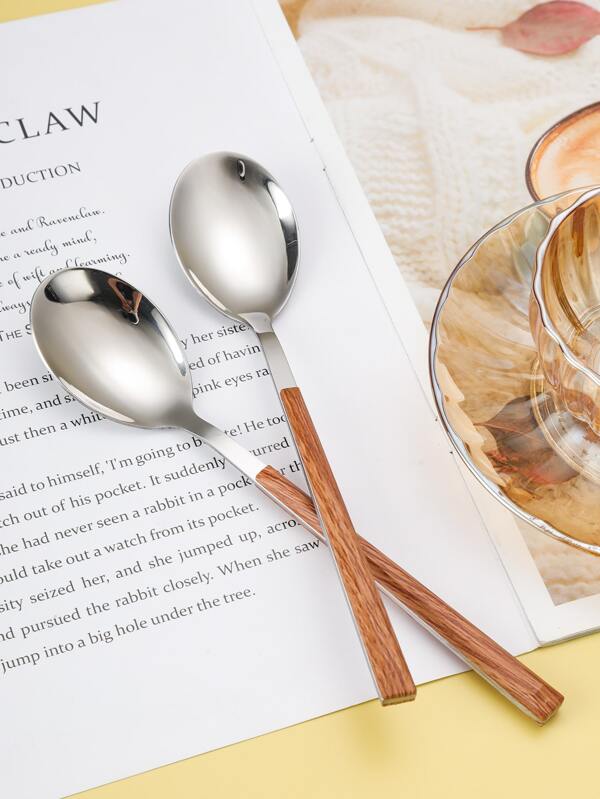 Stainless Steel Flatware Tableware Spoons-6pcs – Megamall Online Store