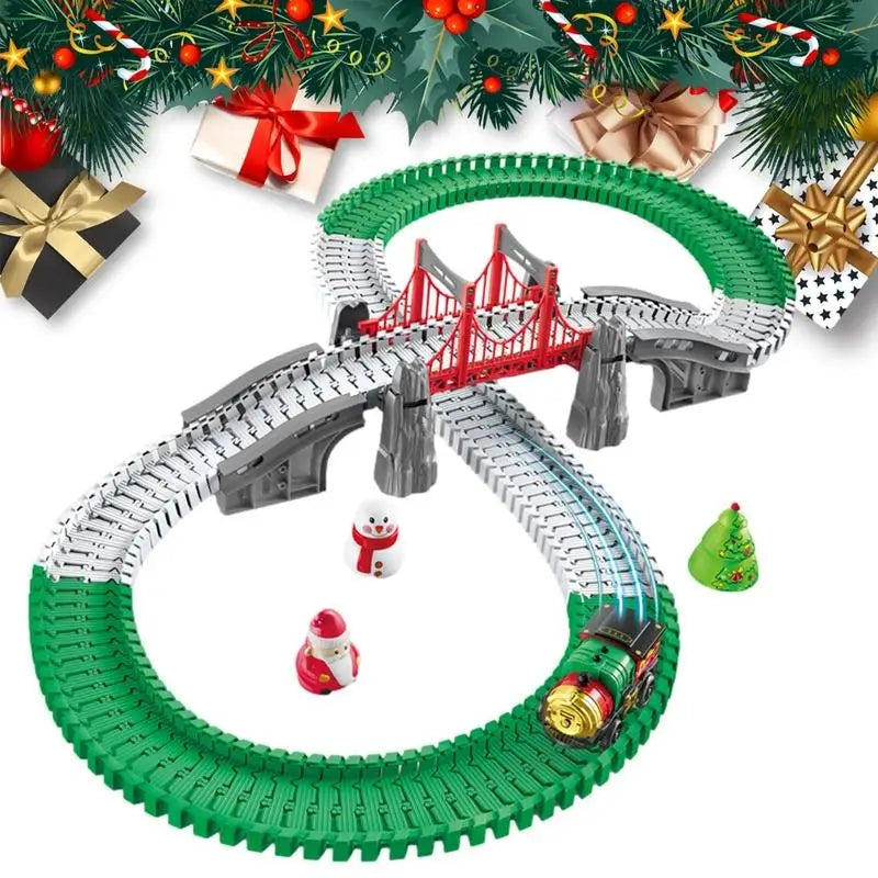 Christmas Train Educational Track DIY Battery Powered – Megamall Online ...