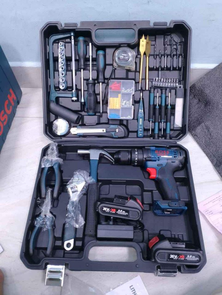 Boss Cordless Hammer Drill Kit- 52pc – Megamall Online Store