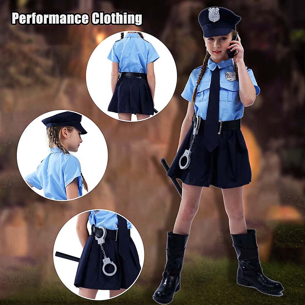 Policewomen Uniform Set For Girls Theme Party Role Play Clothes Hallow ...