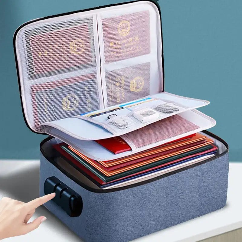 Large Capacity Files Storage Bag Double three Layer Passports Organize ...
