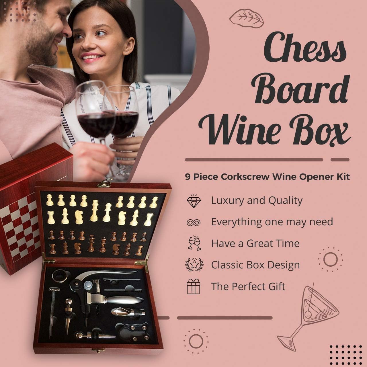 Wine Opener Set & Chess Set 2:1 – Megamall Online Store