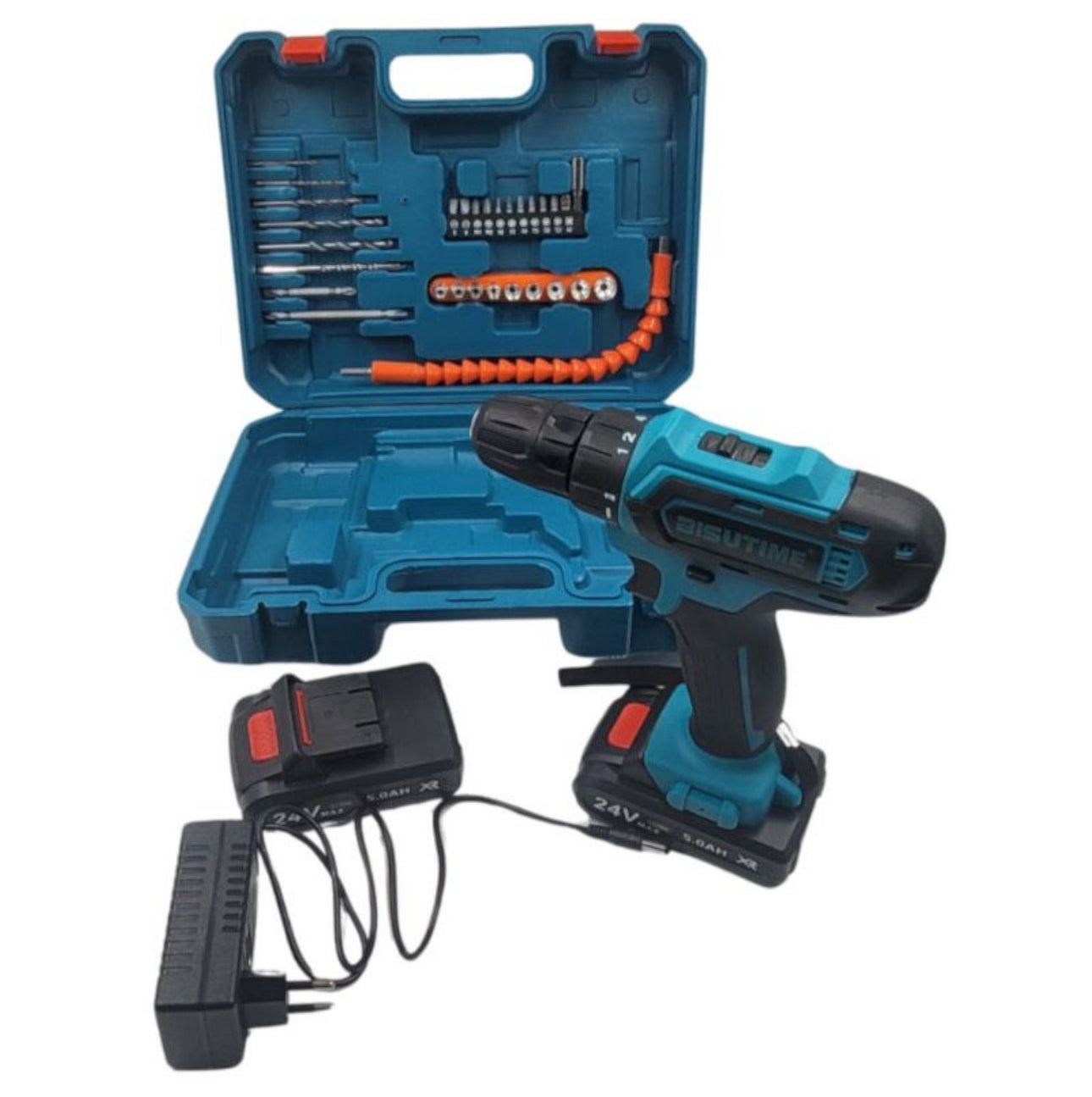 24V Cordless Rechargeable Lithium-Ion Drill and Screwdriver Set ...