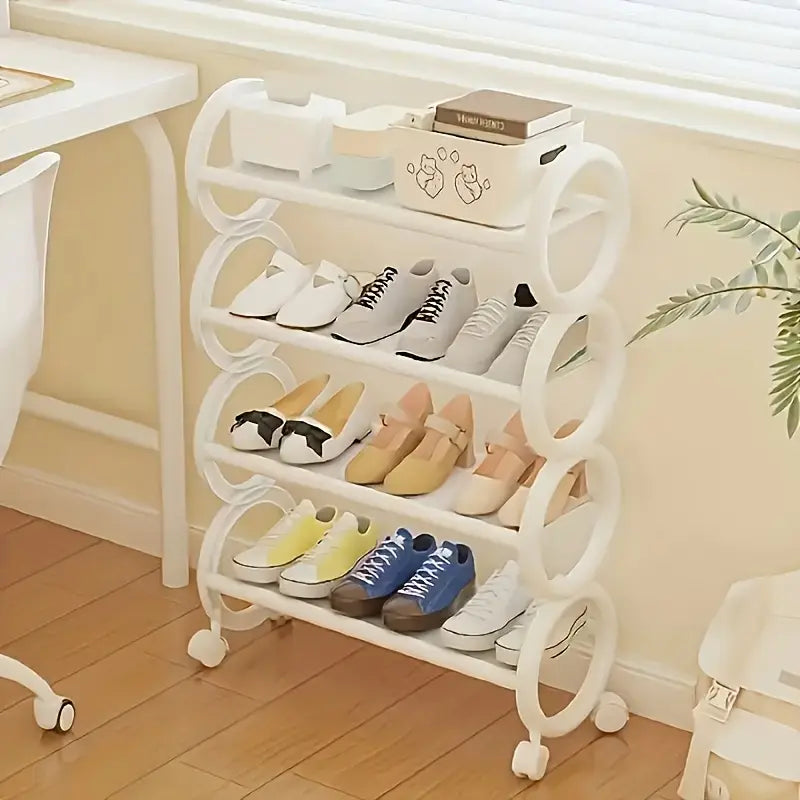 Mhome 4-Layer Shoe Rack with Circular Frame – Megamall Online Store