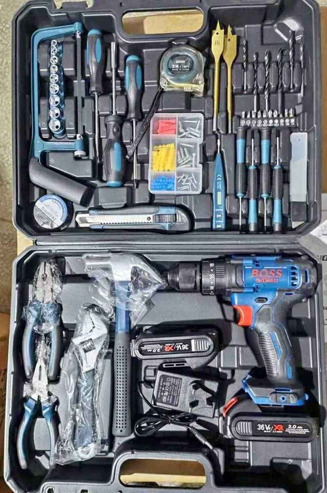 Boss Cordless Hammer Drill Kit- 52pc – Megamall Online Store