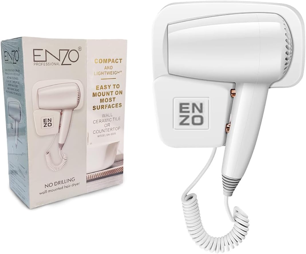ENZO Hair Dryer Professional, Compact, Lightweight, and Powerful ...
