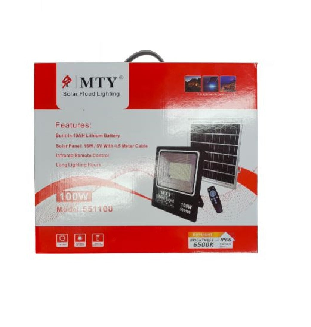 MTY - Solar Powered LED Flood Light 100W – Megamall Online Store
