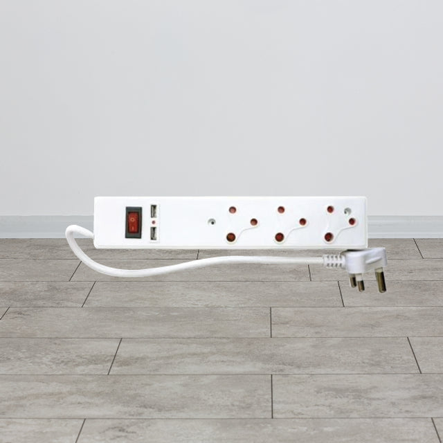 3 Way Multi-Plug with 2 USB Ports – Megamall Online Store