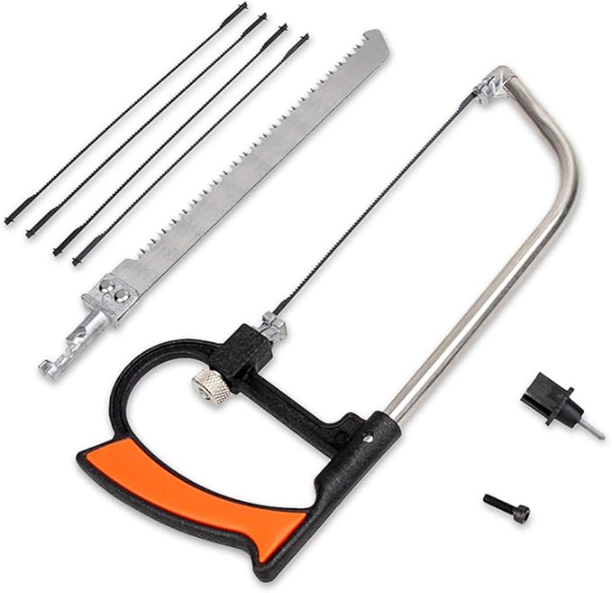 Hacksaw Set with 6 Steel Blades for Plastic Glass Tiles Metal Ceramic ...