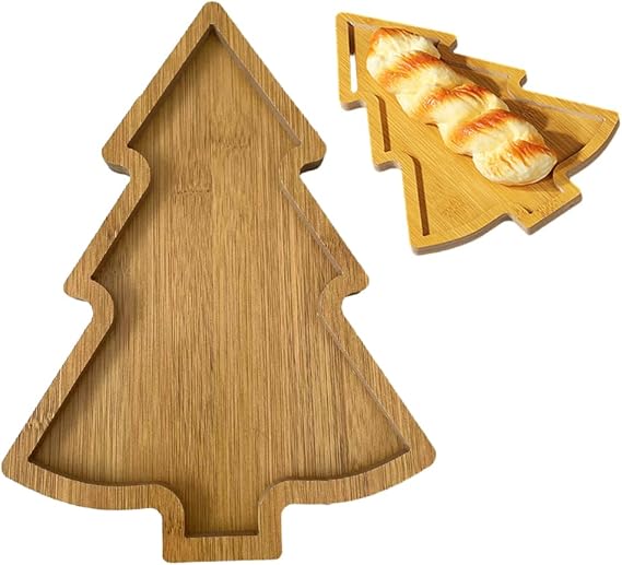 Santa Tree Shape Plate for Food Appetizers Desserts – Megamall Online Store