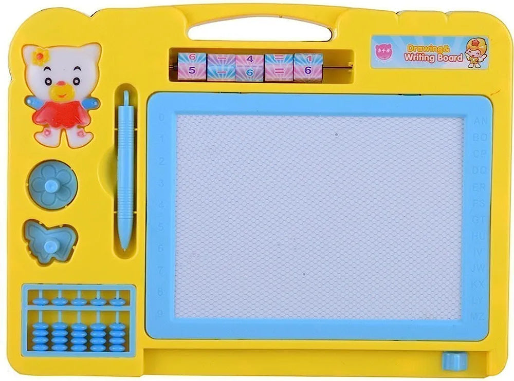 Double Sided Magnetic Slate Whiteboard and Blackboard with Chalk, Dust ...