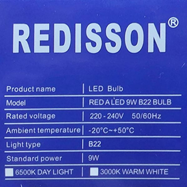 Redisson LED Light Bulb BC Type - Various Options 10pc – Megamall Online Store