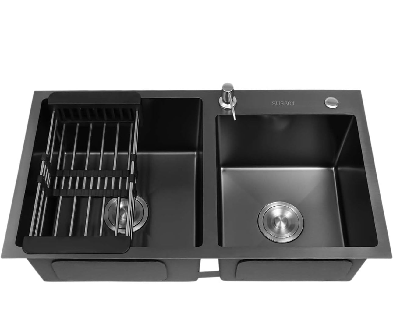 Nano Texture Double Kitchen Sink Stainless Steel – Megamall Online Store
