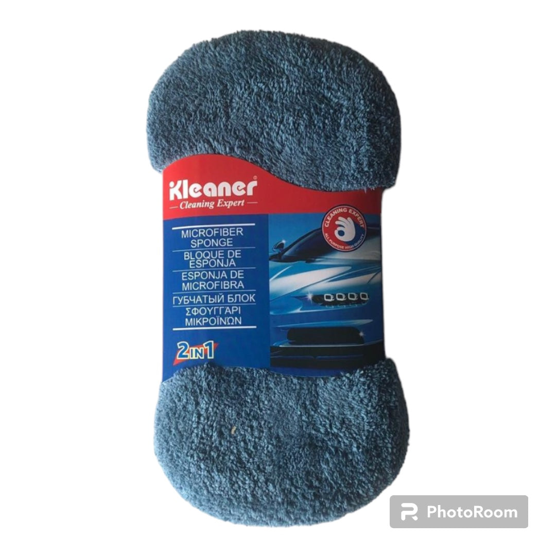 Kleaner Microfibre Car Wash 2:1 Sponge – Megamall Online Store