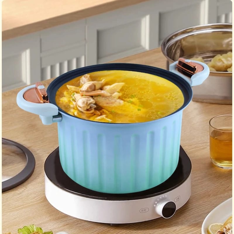 Non Stick Cooking Pots 10L Large Capacity Boiling Pot Soup Meat Pot Ki ...
