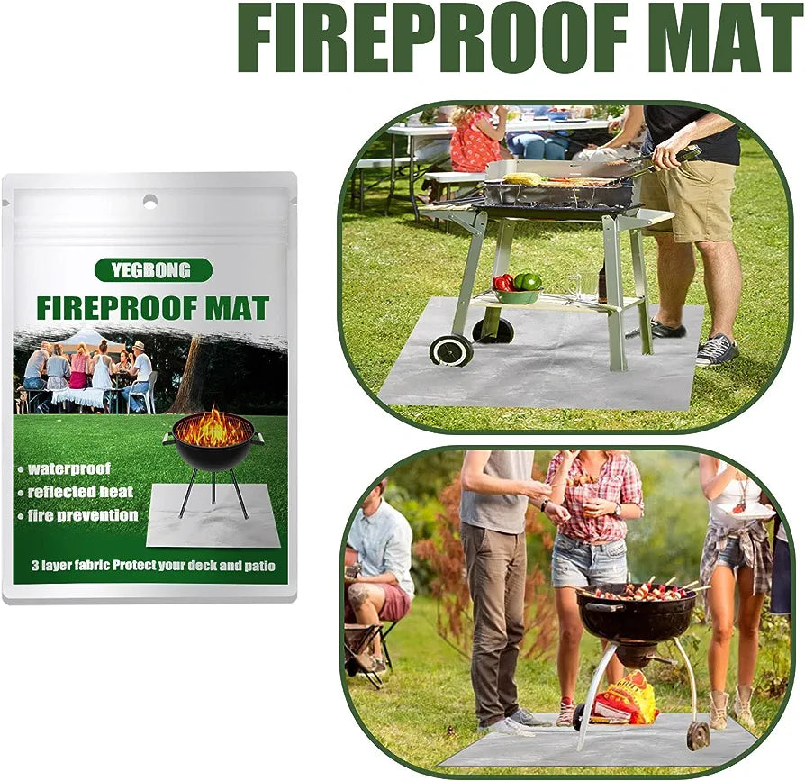Fireproof Grill Mat Deck and Patio Protector – Megamall Online Store