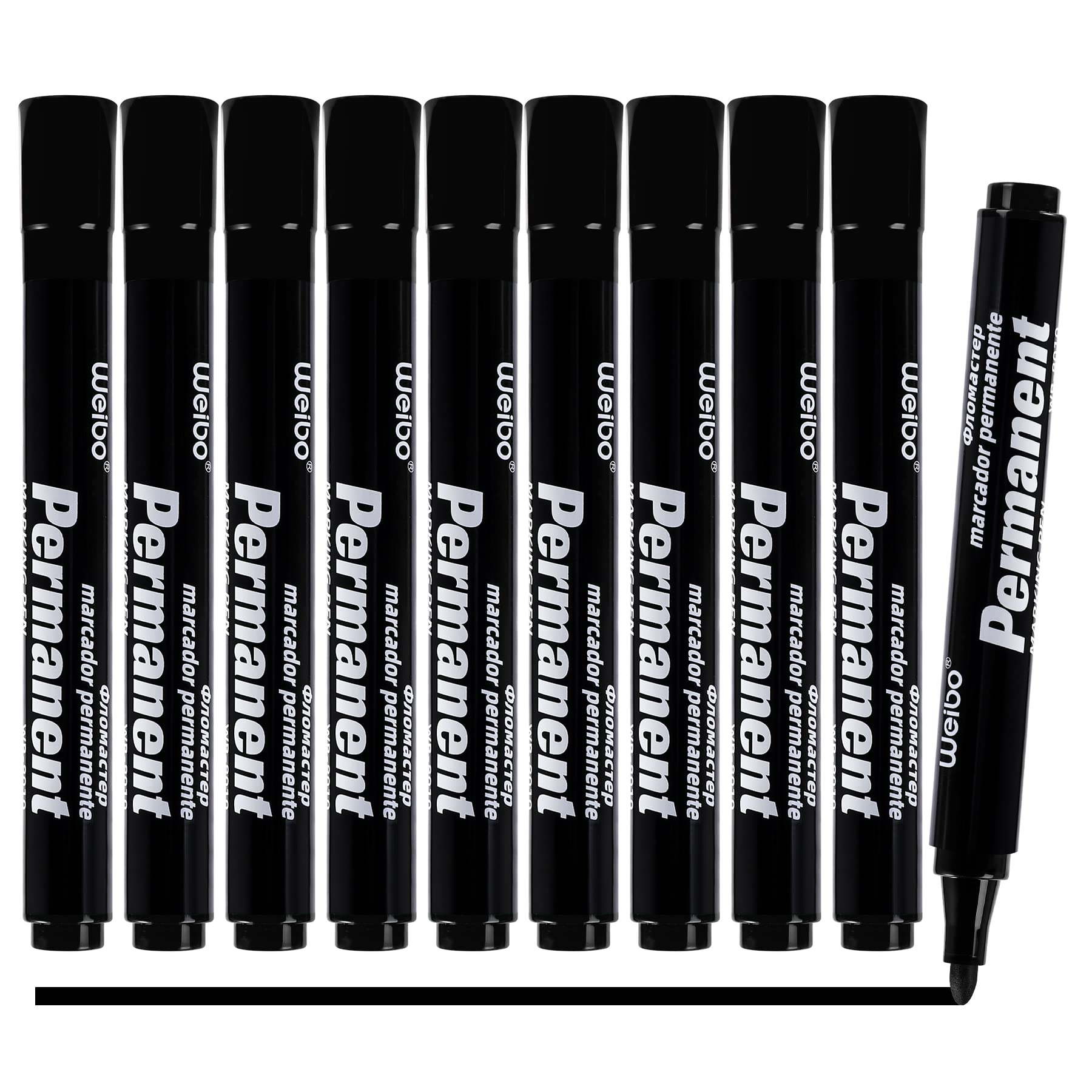 Weibo Permanent Marking Pen 12pcs (Black) – Megamall Online Store