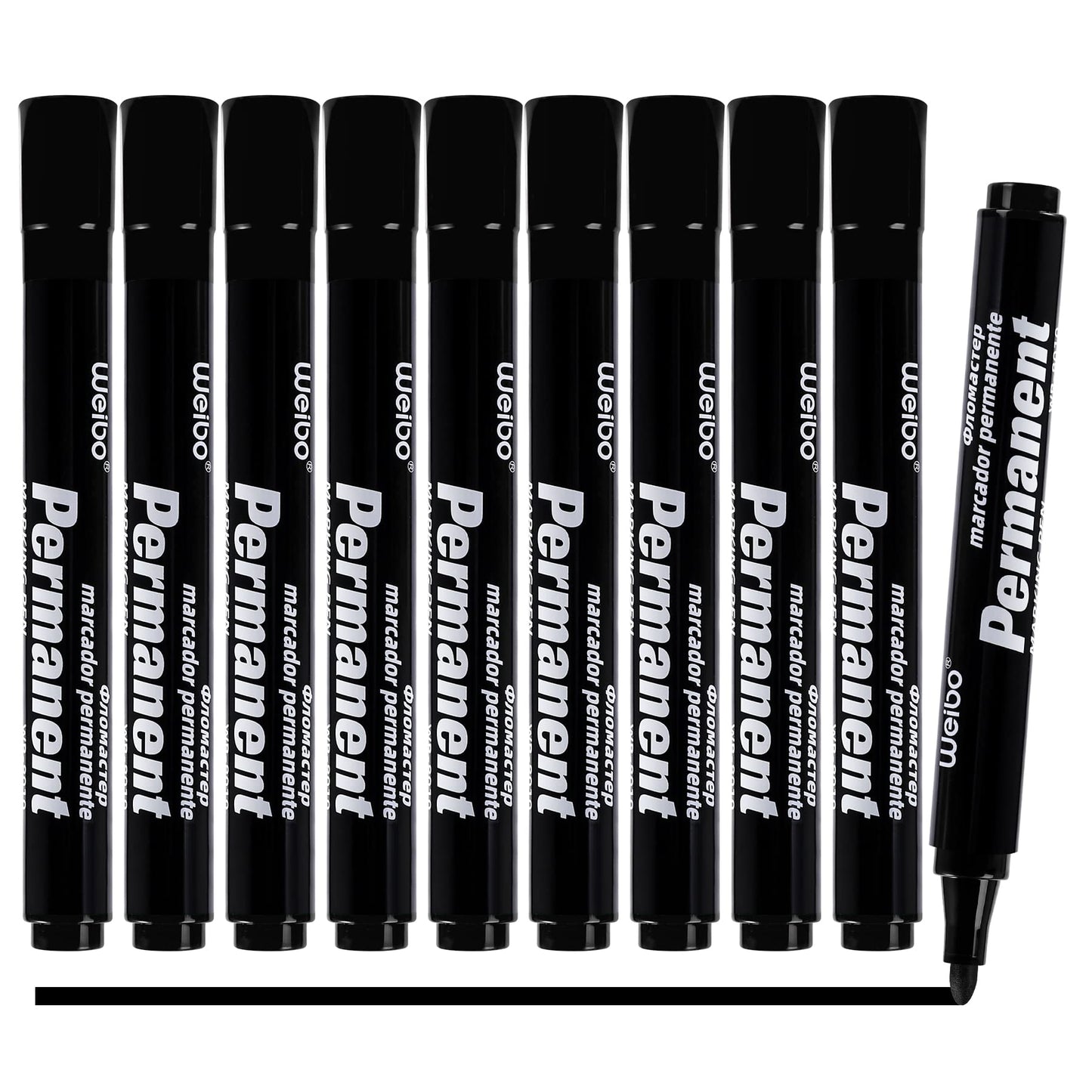 Weibo Permanent Marking Pen 12pcs (Black) – Megamall Online Store