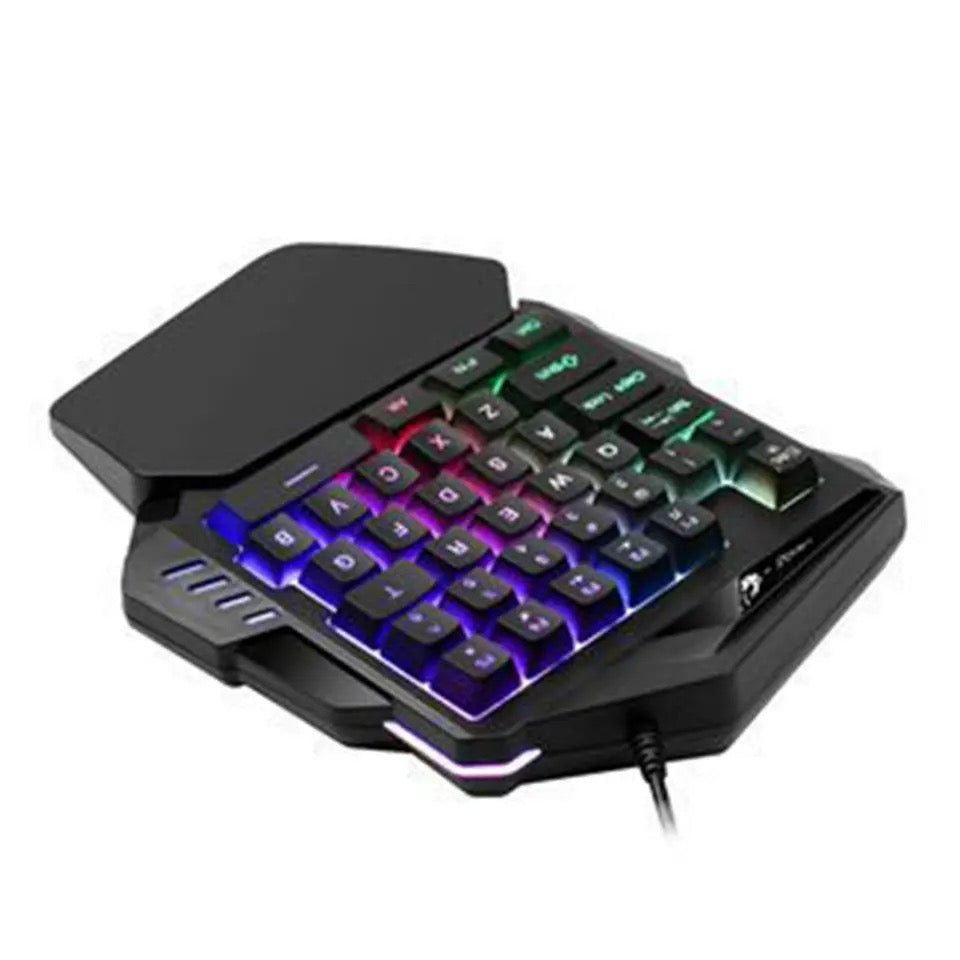 K9 USB One-Handed Keyboard RGB Light Effect Game Keyboard LOL Hand Gam ...