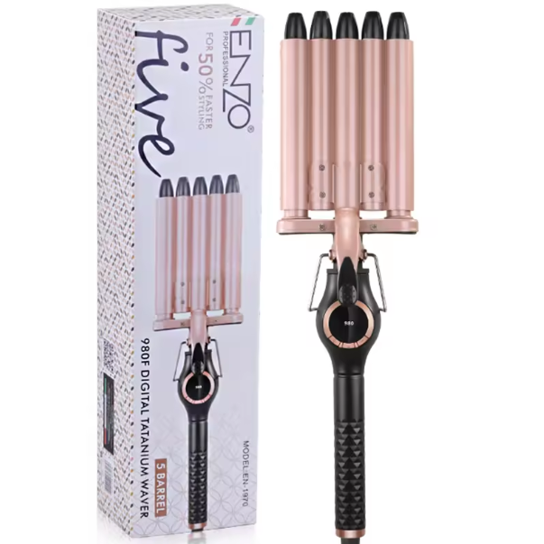 ENZO Ceramic Ionic Big Wave Automatic Lcd Curling Iron – Megamall ...