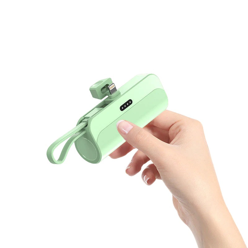 Mini 8000Mah Power Bank With Lightning Pin And Type C Cable – Megamall ...