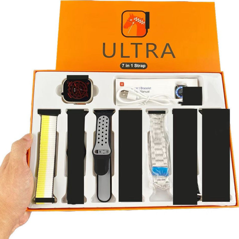 7 In 1 Ultra Smartwatch Combo Offer | Premium Box Packing 7 Straps Wit ...