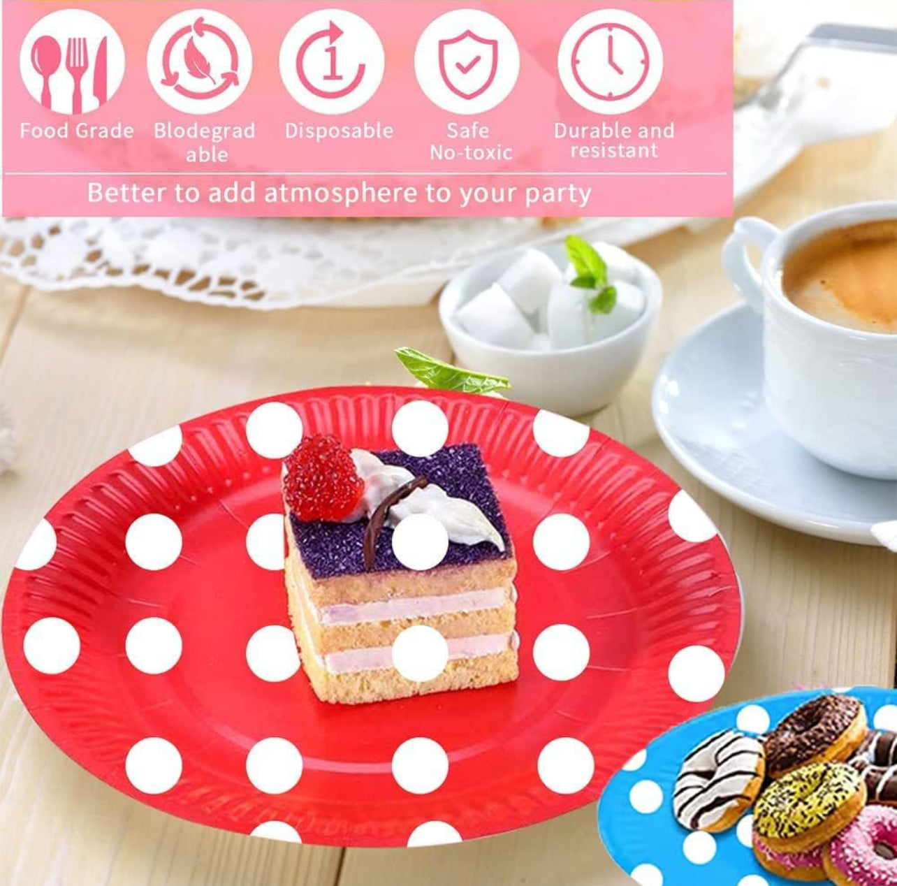 Polka DOT Party Paper Plate 9" - Purple (10 Plates) – Megamall Online Store