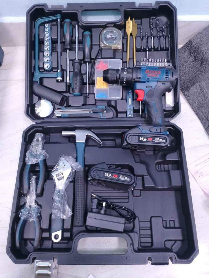 Boss Cordless Hammer Drill Kit- 52pc – Megamall Online Store