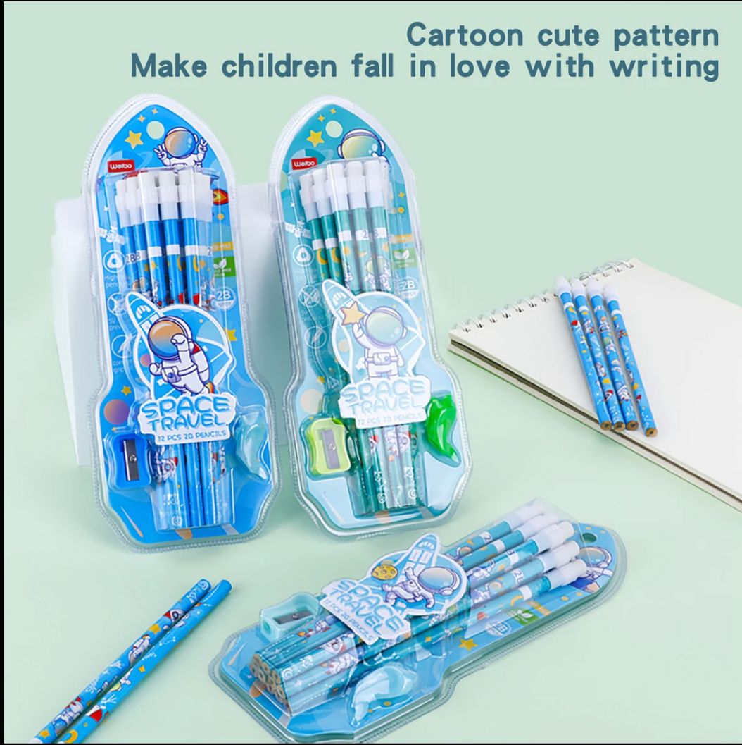 High Quality Cartoon Theme 12pcs Pencils With Eraser – Megamall Online ...