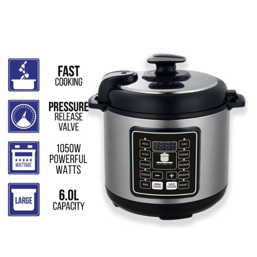 Silver Crest- 6 Litre Electric Pressure Cooker – Megamall Online Store