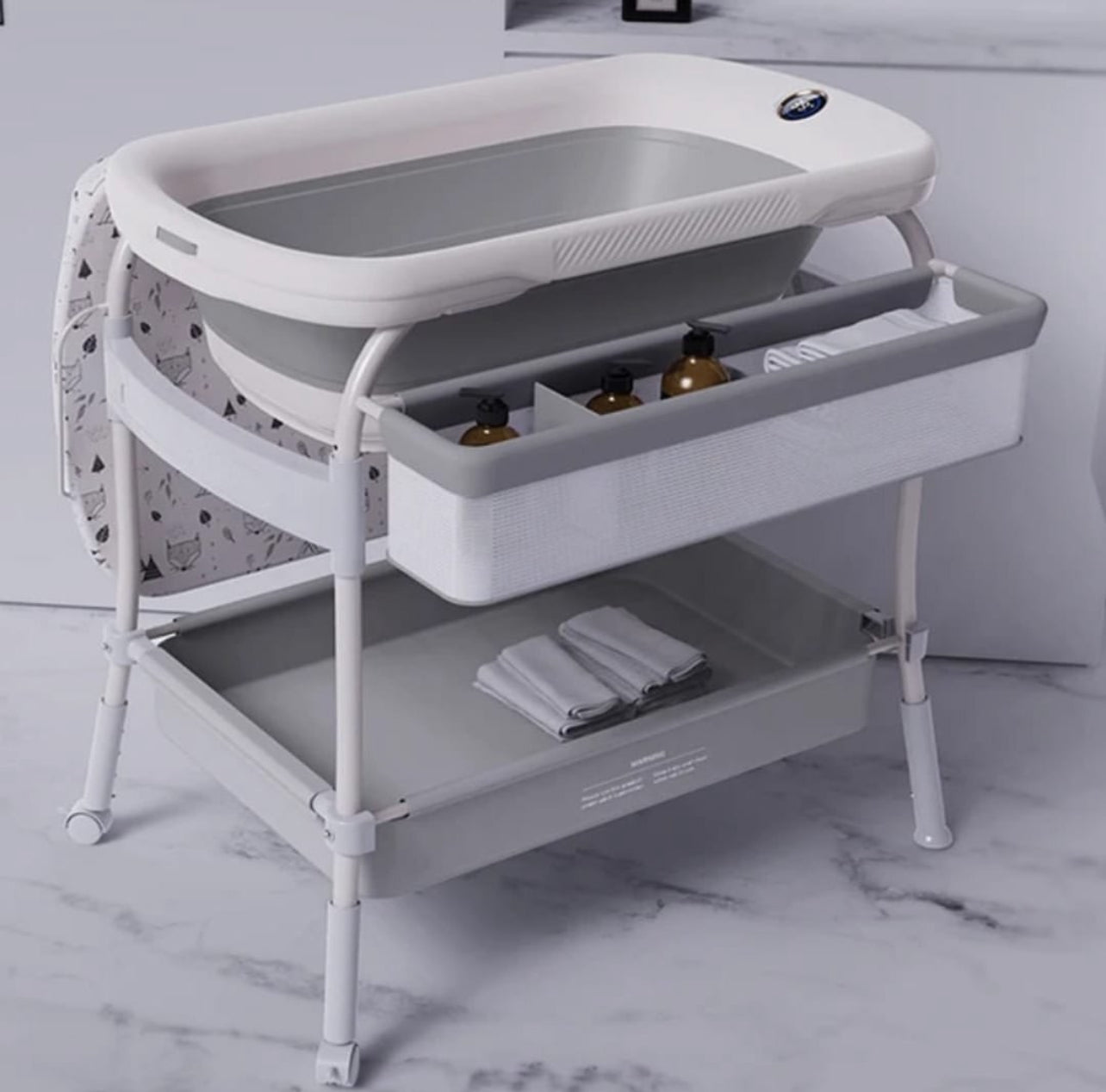 Multifunction Baby Nursing Changing Table With Fold Bathtub – Megamall ...