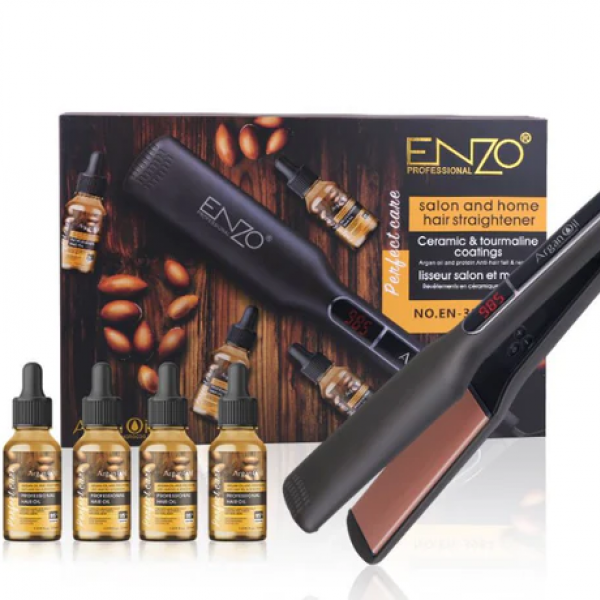 Enzo Professional Salon And Home Hair Straightener With Argan Oils ...