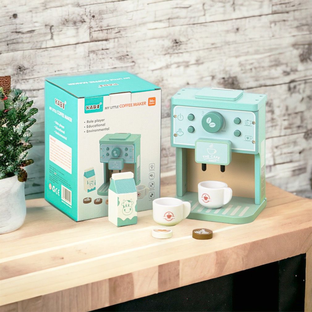 KABI wooden coffee maker Kitchen pretend play toy – Megamall Online Store