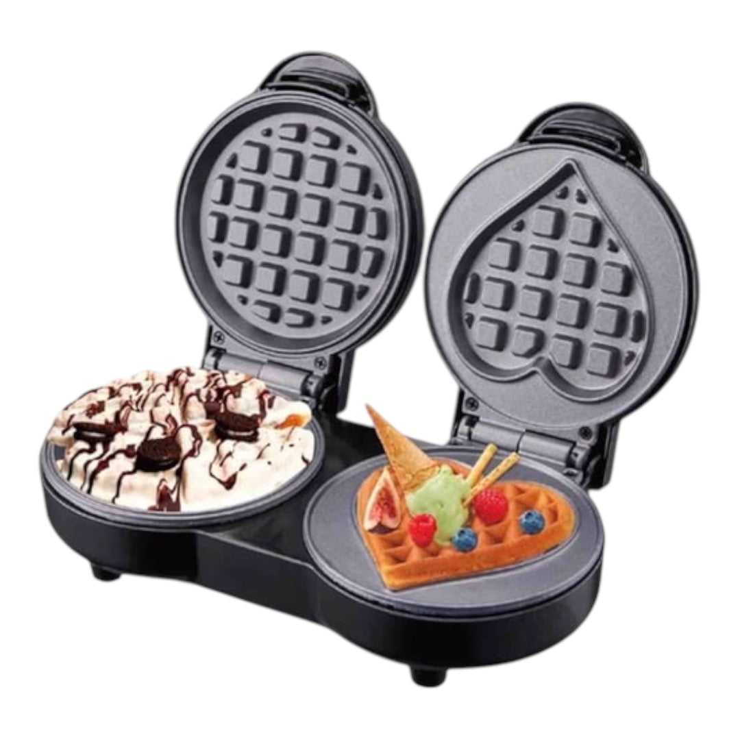 RAF R.205 Heart Shape Belgian Waffle Maker - Double Mini Non-Stick Waf ...