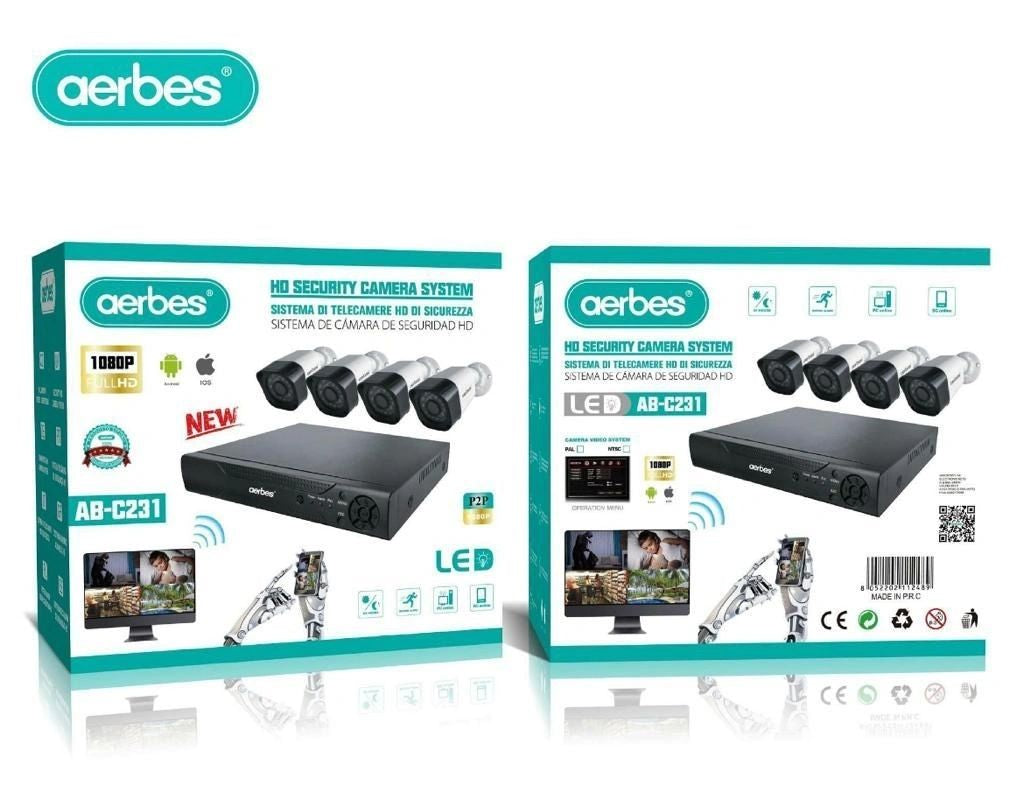 4 Channel Touchview Solution 200W 1080p Full AHD Camera Set – Megamall ...