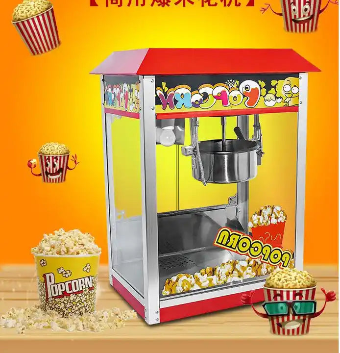 Popcorn machine commercial stall automatic puffing machine electric sp ...