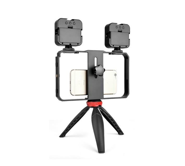 Phone Vlogging Kit with Tripod Grip (Double Light) – Megamall Online Store