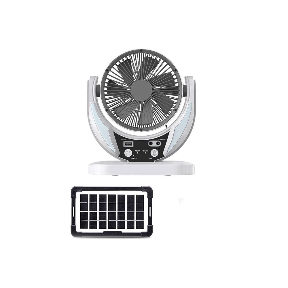 6" Rechargeable Solar Fan With 3.2V/3.5AH Battery And 6V 4W Solar Pane ...