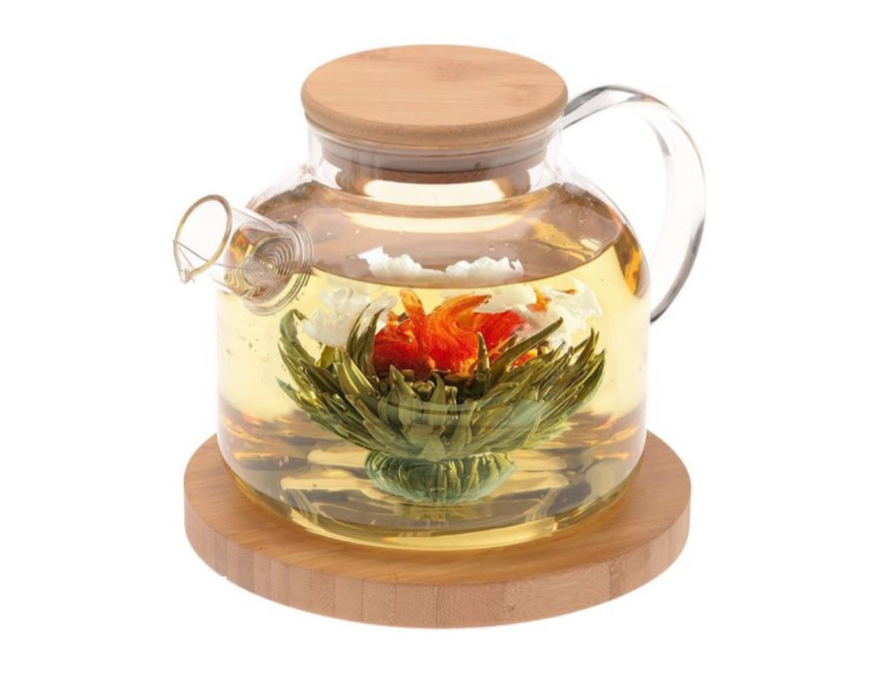 Glass teapot 1L Wooden Lid – Megamall Online Store
