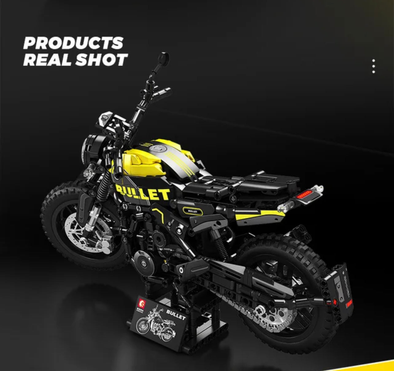 Technical Retro Motor Moc Building Block Benellis Leoncino 500 Motorcy ...