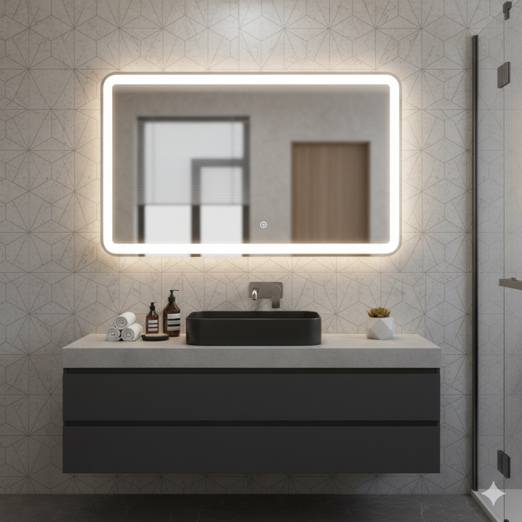 Rectangular Full-Length LED Mirror – 120 × 80 cm (2-Pin Plug ...