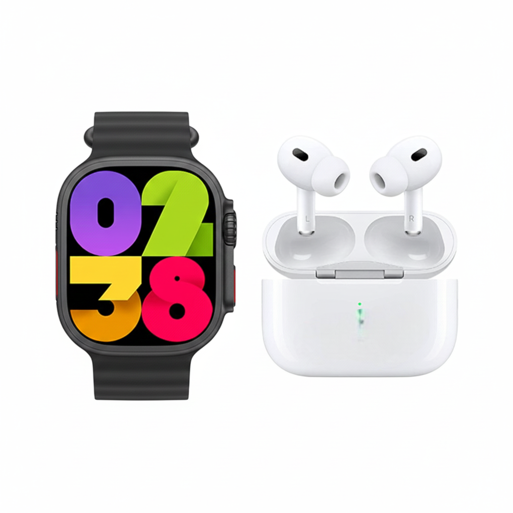 Smart Sport Watch 2.1" AMOLED Screen with Bluetooth Earphones ...