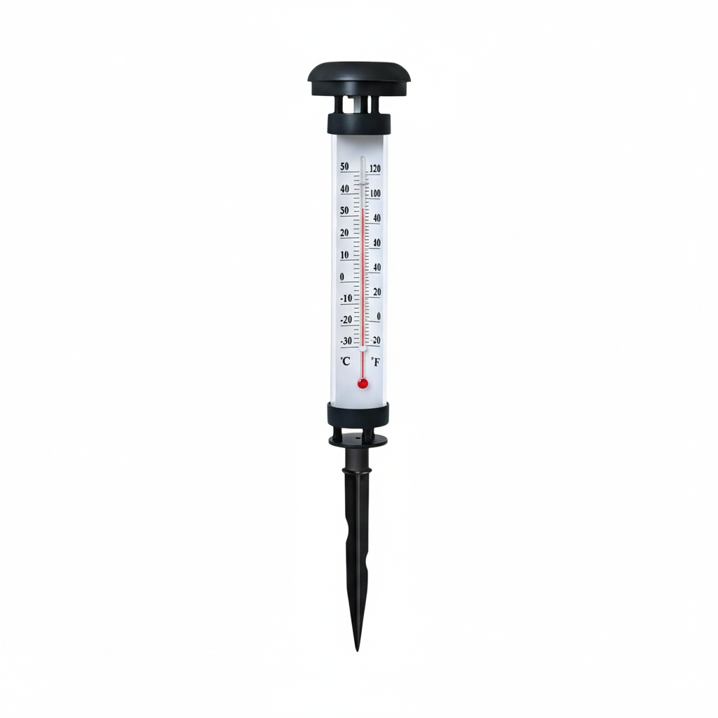 MHome Solar Garden Thermometer Light LED Stake with Remote Control IP6 ...