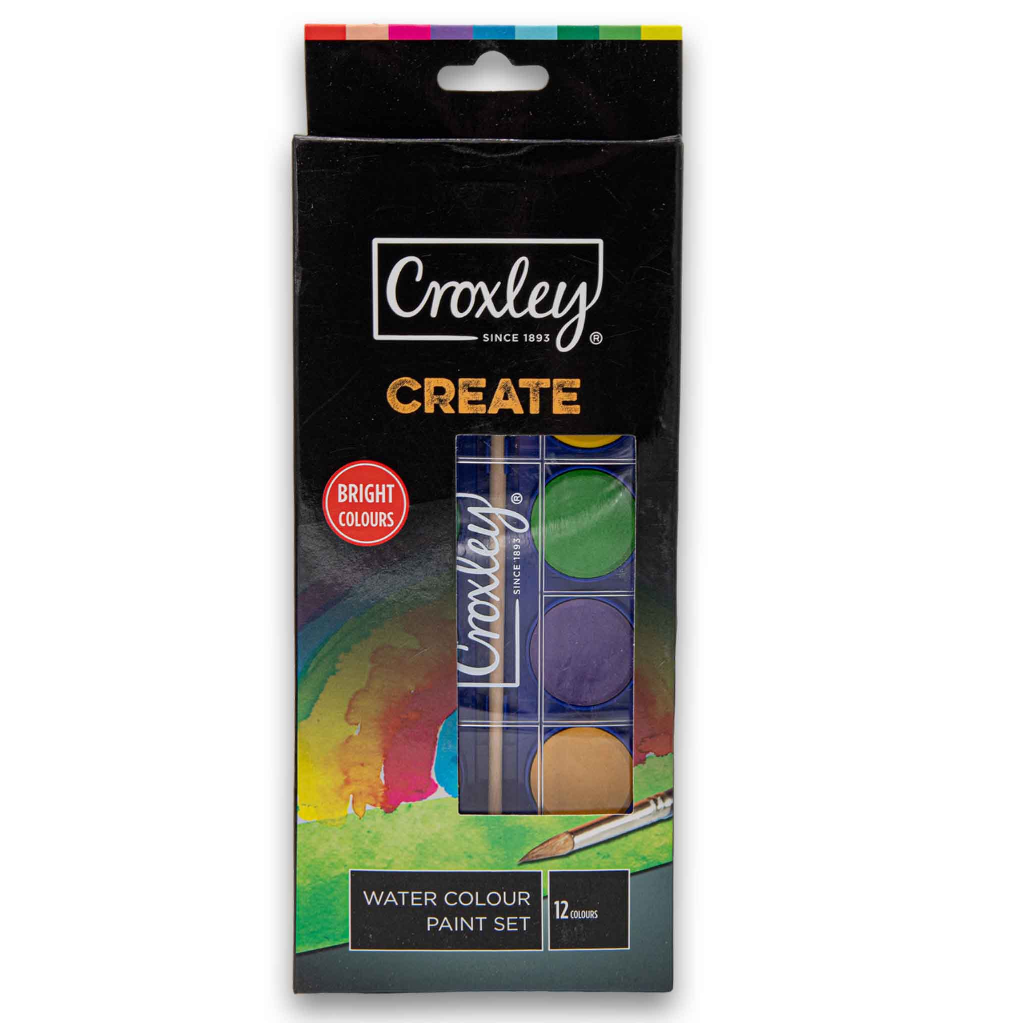 Water Colour Paint Set 12 Bright Colours - Croxley – Megamall Online Store