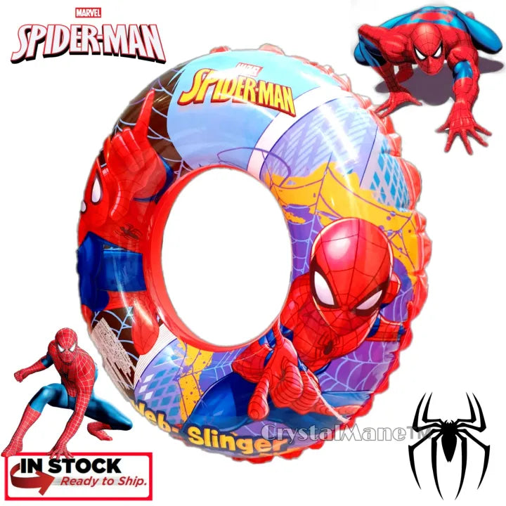 Inflatable SPIDER-MAN Design Float Swim Ring Kipds Size.🏖Swimming Floa ...